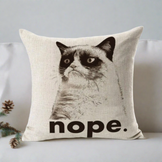 Grumpy Cat Nope Decorative Throw Pillow Cover – Eryn Home